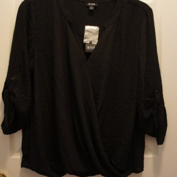 a.n.a | Tops | Ana A New Approach Vneck Long Sleeve Blouse | Poshmark
